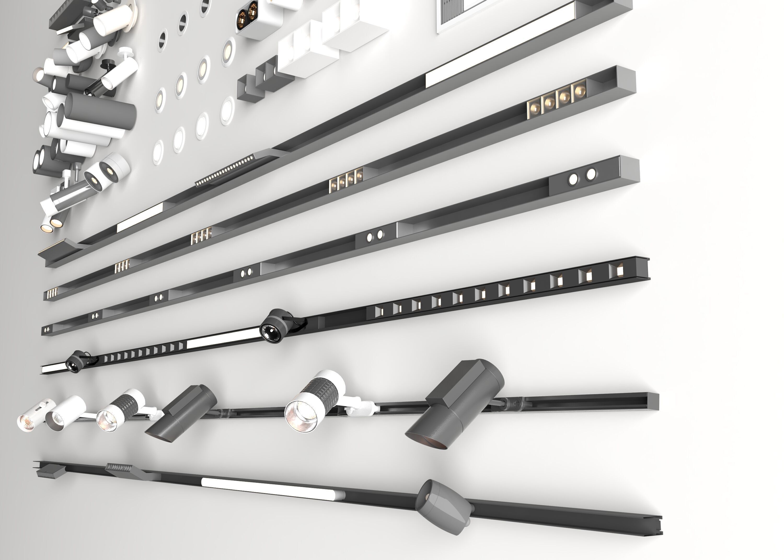 Downlight and Spotlight Set - 3ds Max and Vray Renderer 3D model | CGTrader