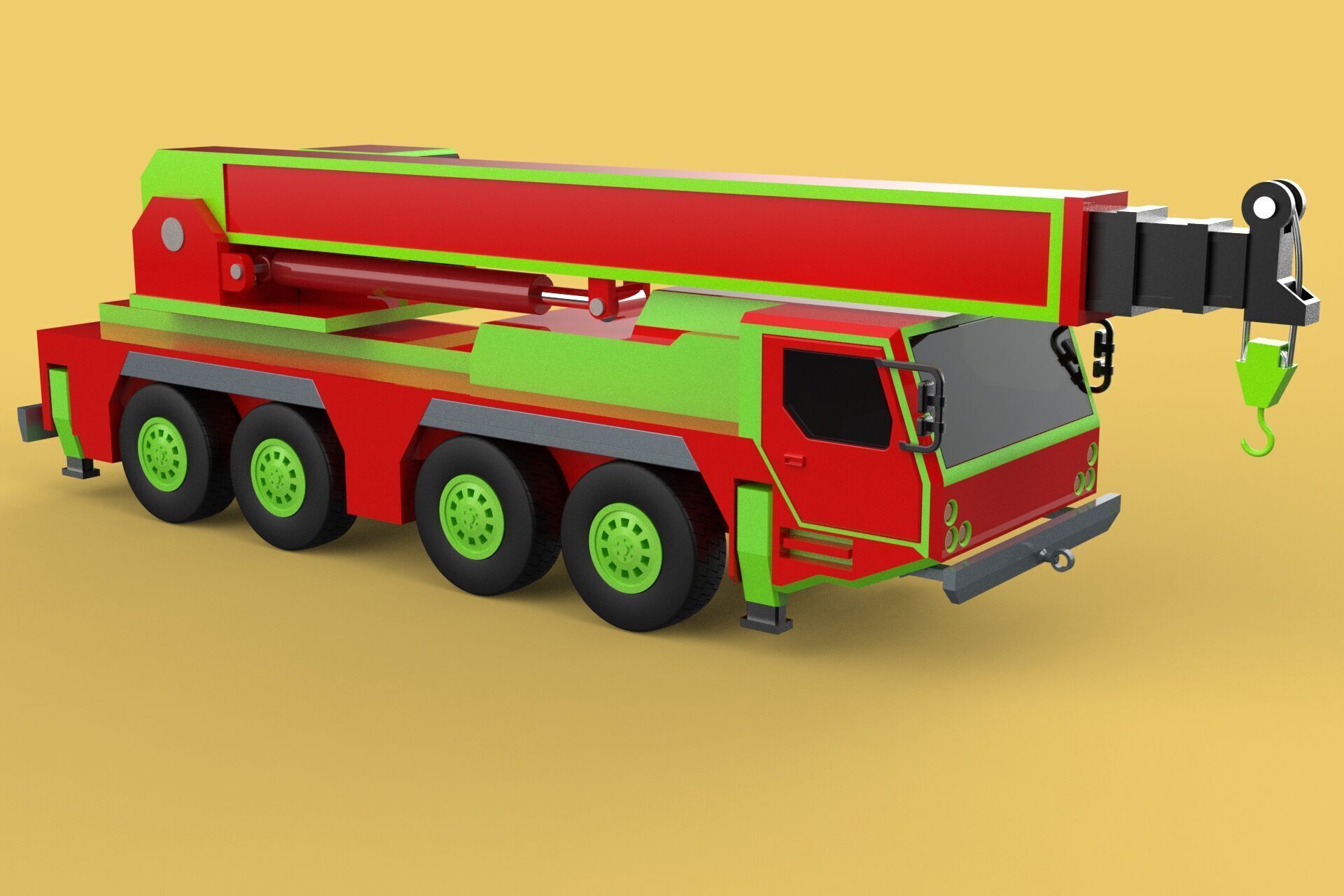 FIRETRUCK FIREFIGHTER FIREFIGHTING FIREMAN ENGINE MOBILE CRANE 3D model ...