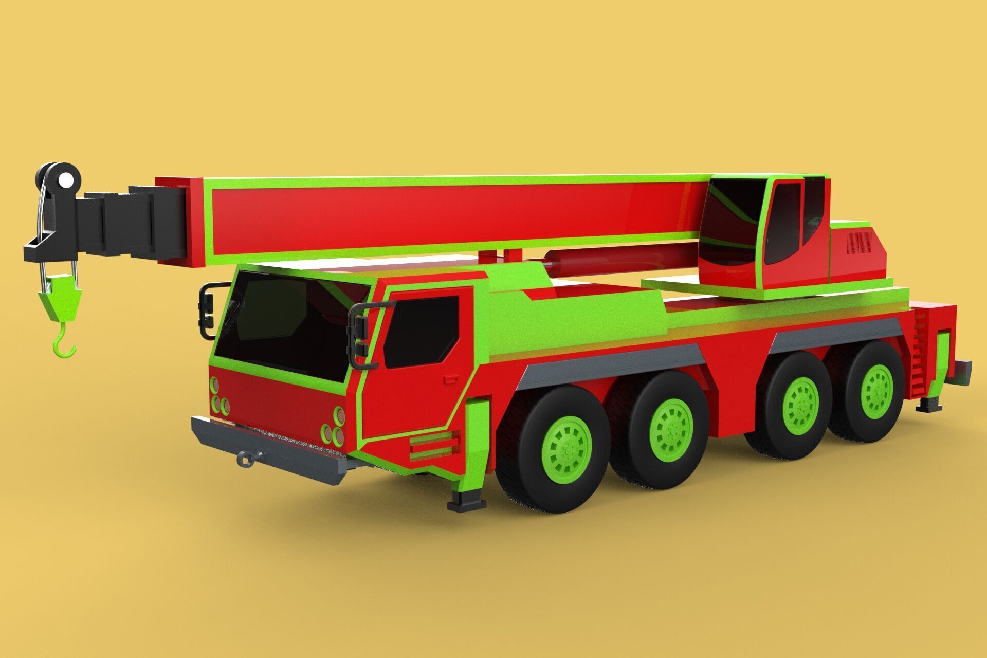 FIRETRUCK FIREFIGHTER FIREFIGHTING FIREMAN ENGINE MOBILE CRANE 3D model ...