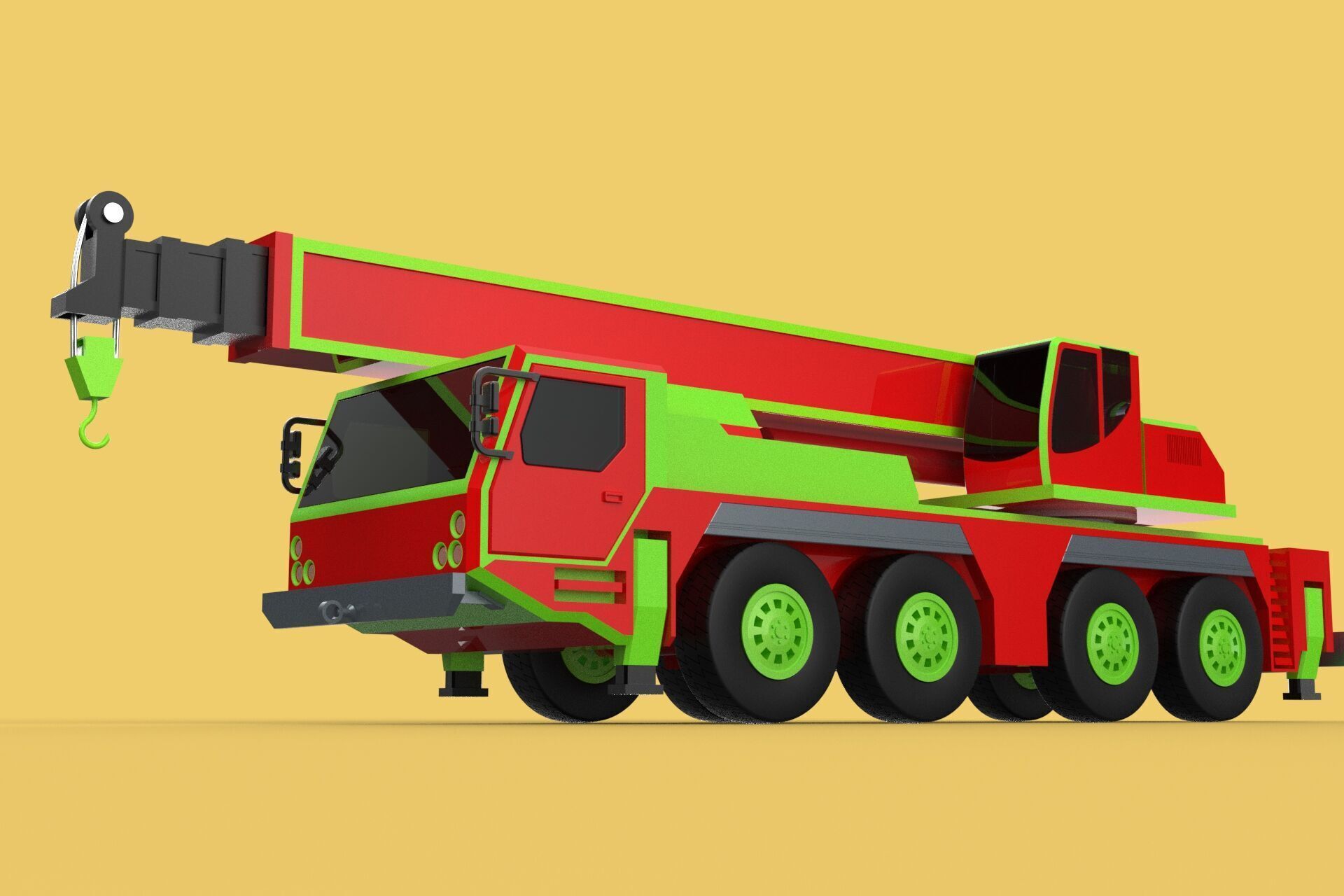 FIRETRUCK FIREFIGHTER FIREFIGHTING FIREMAN ENGINE MOBILE CRANE 3D model ...