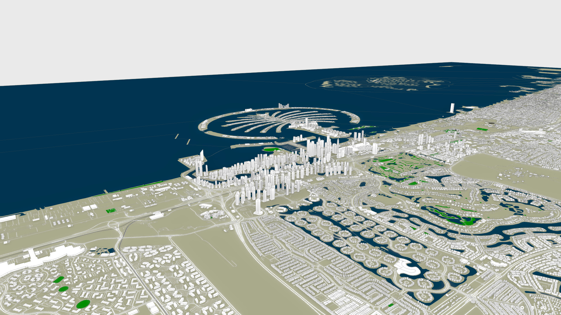 3D model Dubai City 3D Map VR / AR / low-poly | CGTrader
