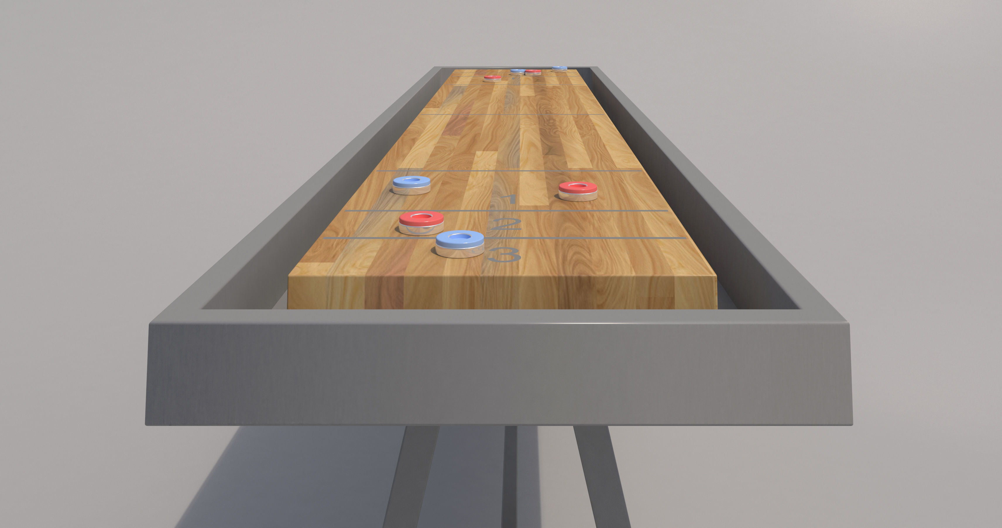 Shuffleboard table 3D model | CGTrader