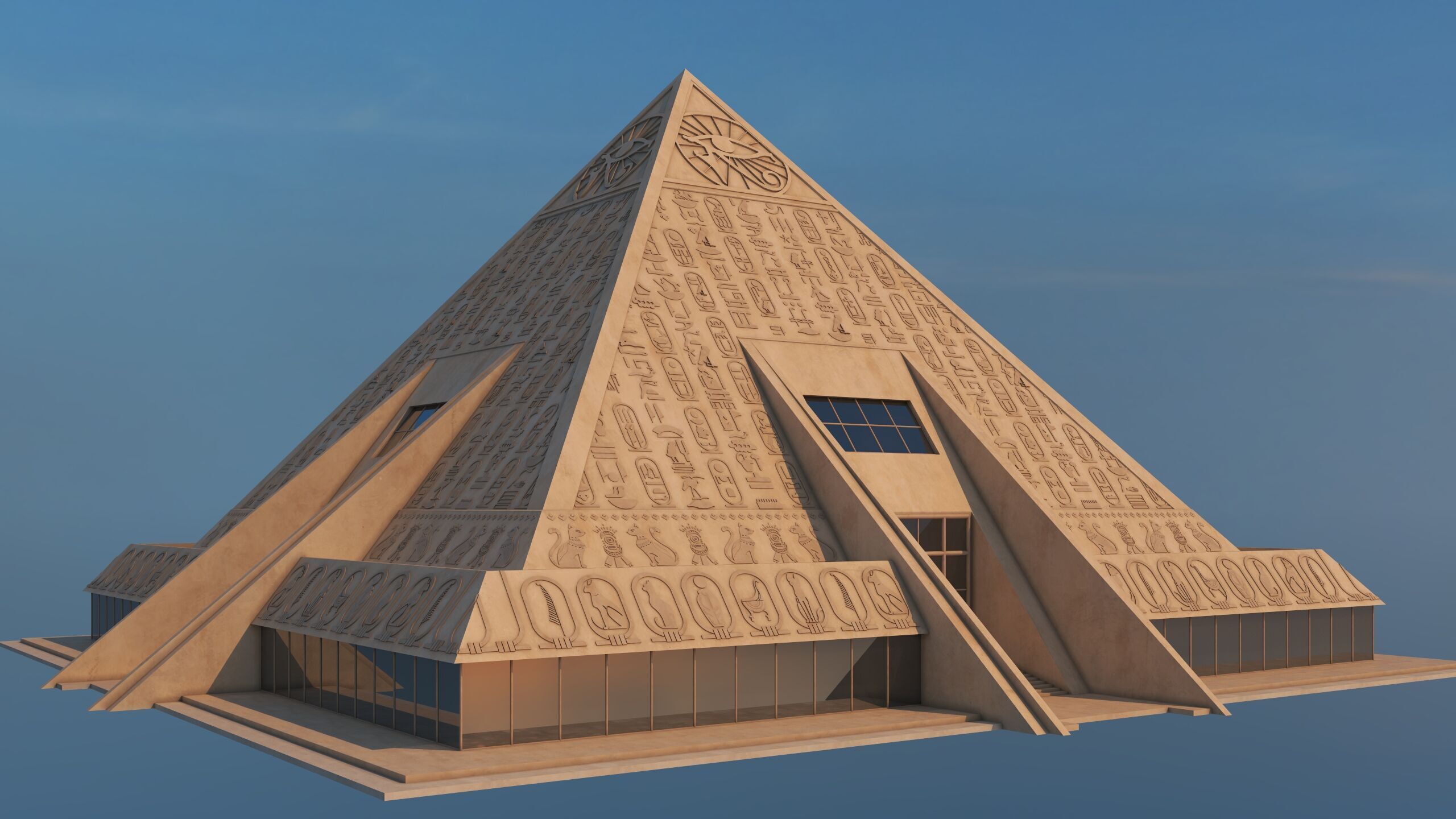 Futuristic Egyptian Pyramids - 001 - New 3D model | CGTrader