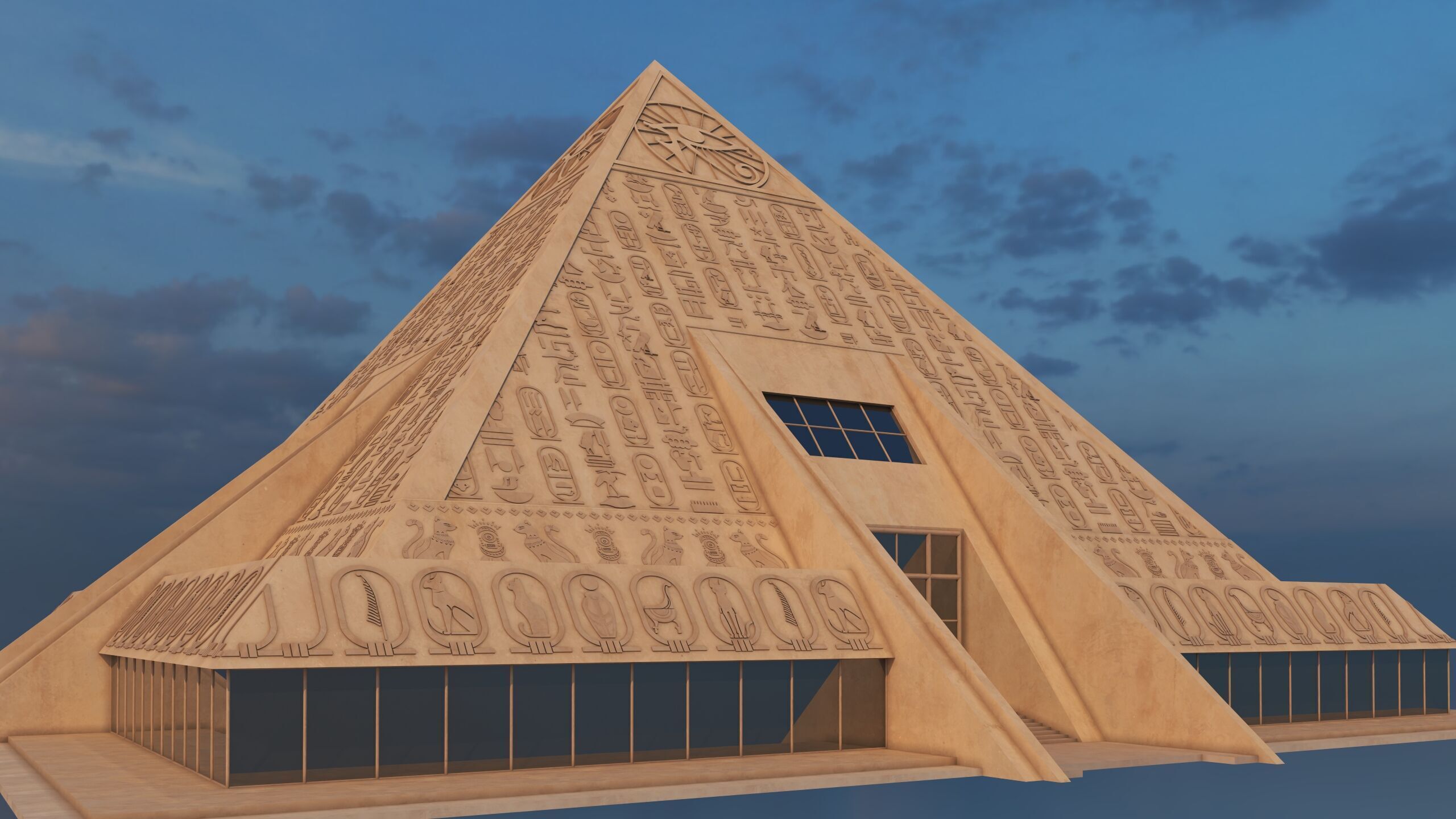 Futuristic Egyptian Pyramids - 001 - New 3D model | CGTrader