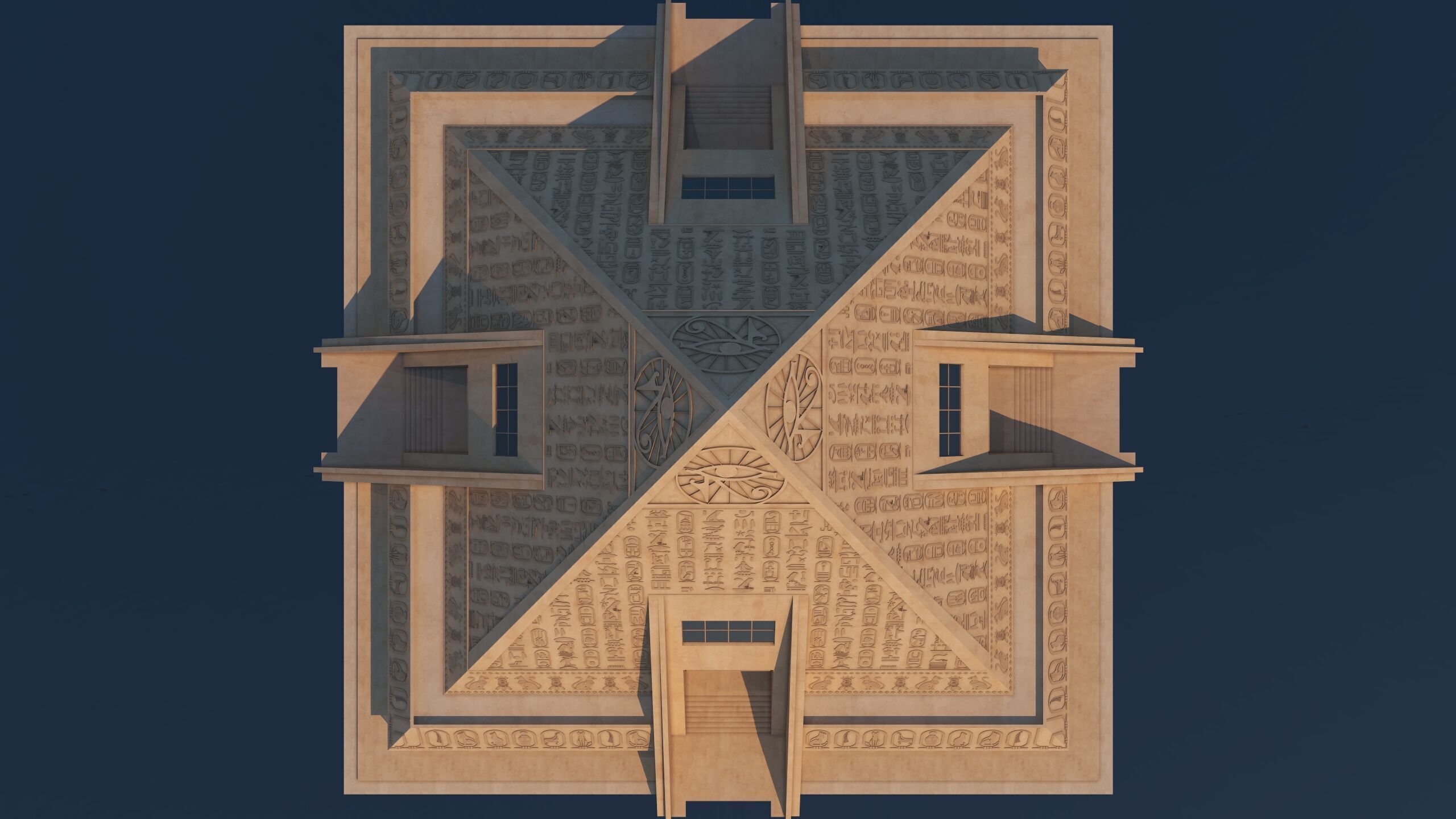 Futuristic Egyptian Pyramids - 001 - New 3D model | CGTrader