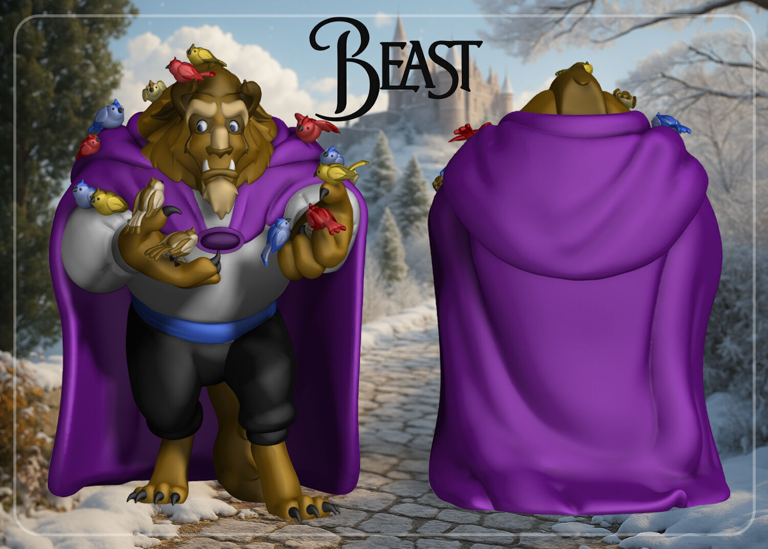Beast Character Model - Beauty and the Beast 3D model 3D printable ...