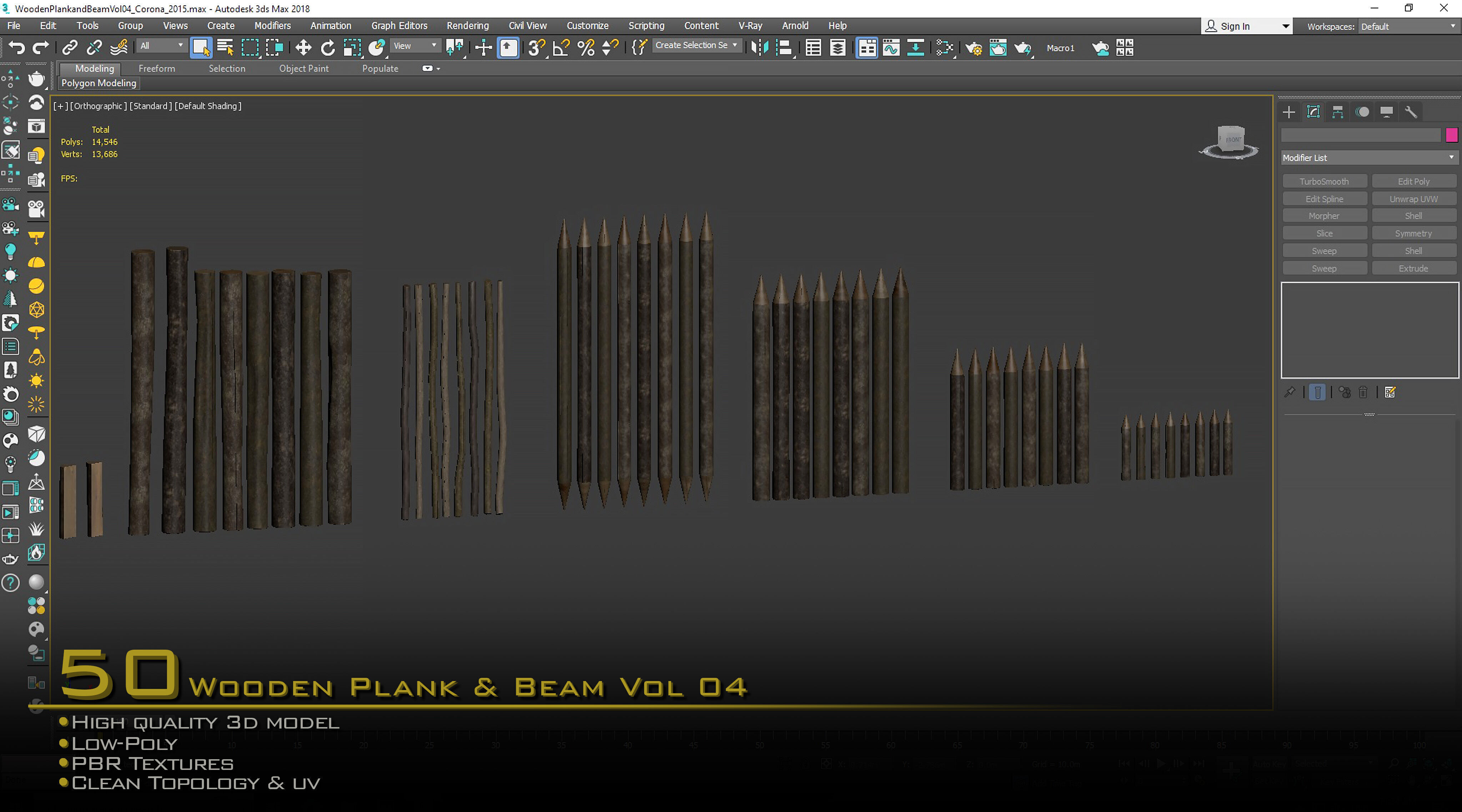 3D model Wooden Plank and Beam Vol 04 Medieval 3D Asset Pack VR / AR ...