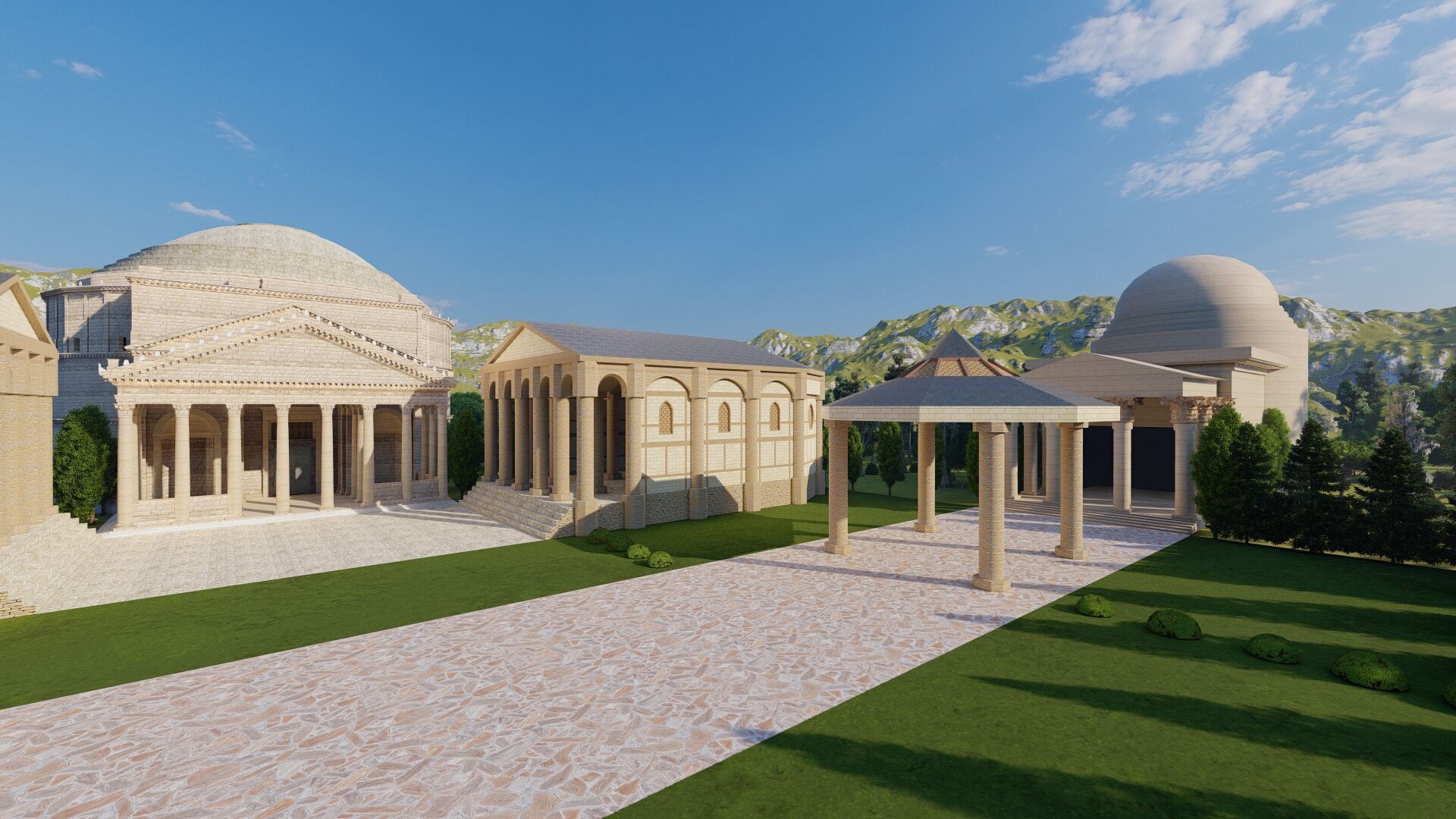 Parthenon-Historical Greek Temple 3D model animated rigged | CGTrader