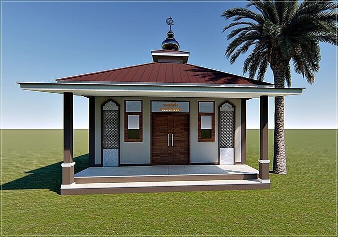 small mosque free 3D model animated | CGTrader