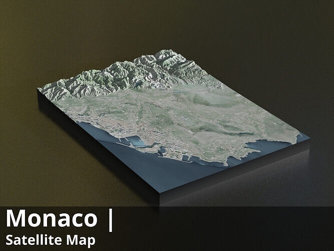 Monaco Satellite Day 8k High resolution Maps and masks Texture | CGTrader