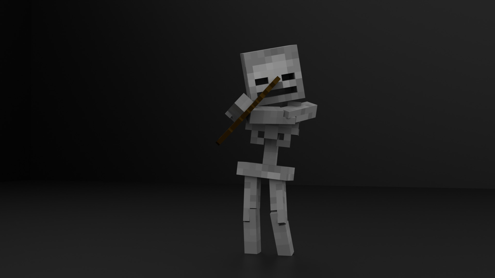 3D model Minecraft Skeleton 3D with Run Animation and Expressions VR ...