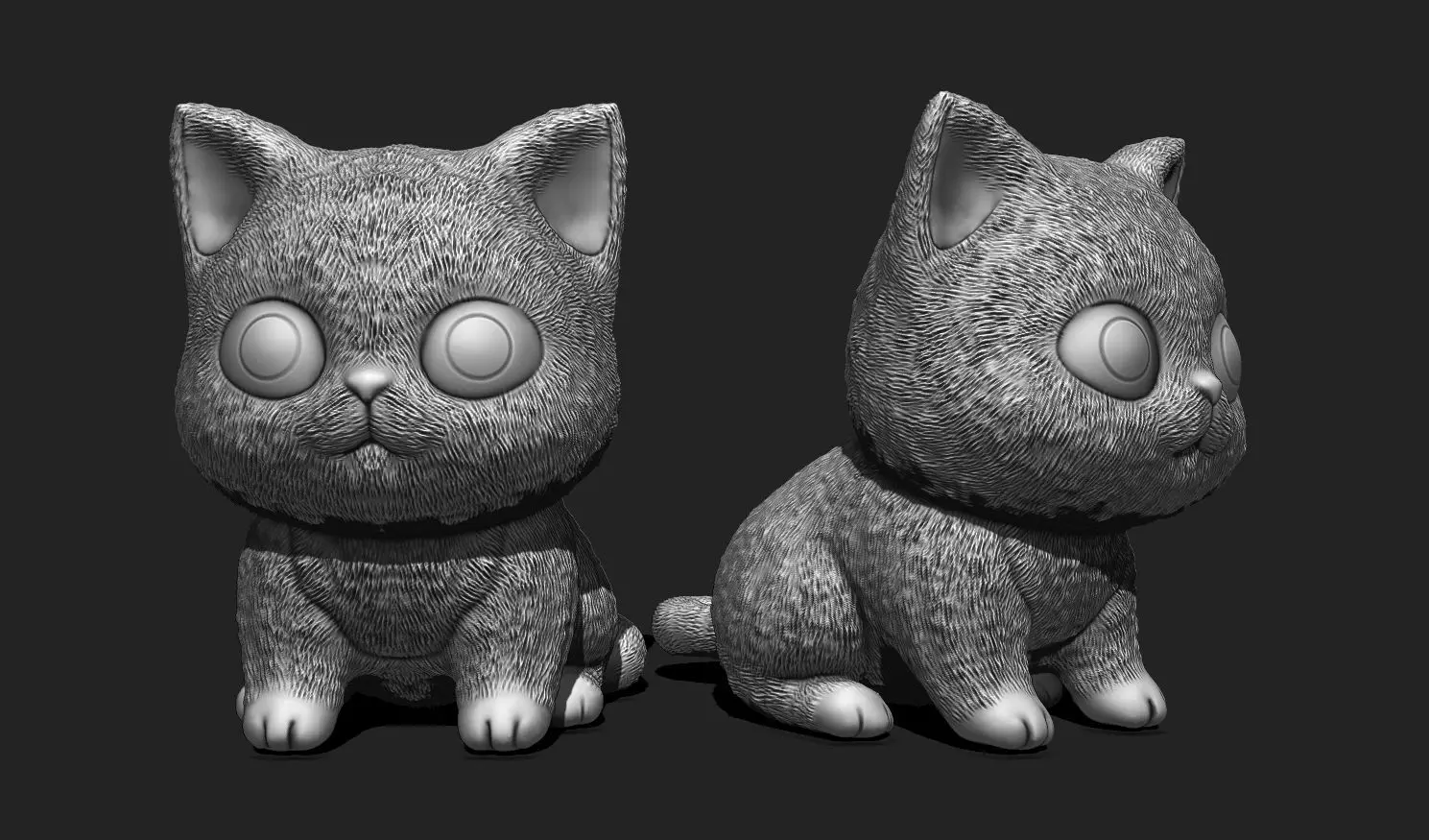Chibi Cat STL for 3D Printing 3D model 3D printable | CGTrader
