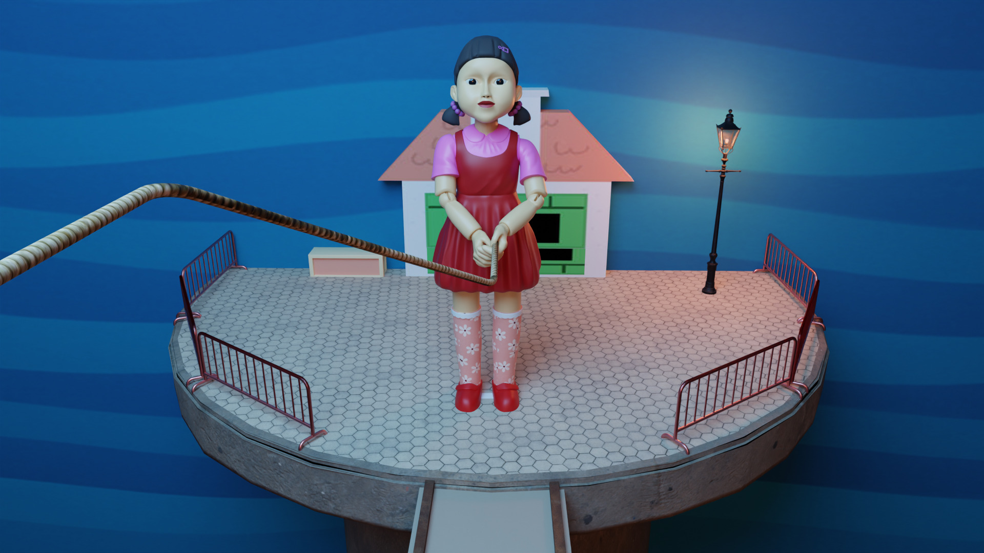 3D model Squid Game Jump Rope Map Low Poly 3D model VR / AR / low-poly ...