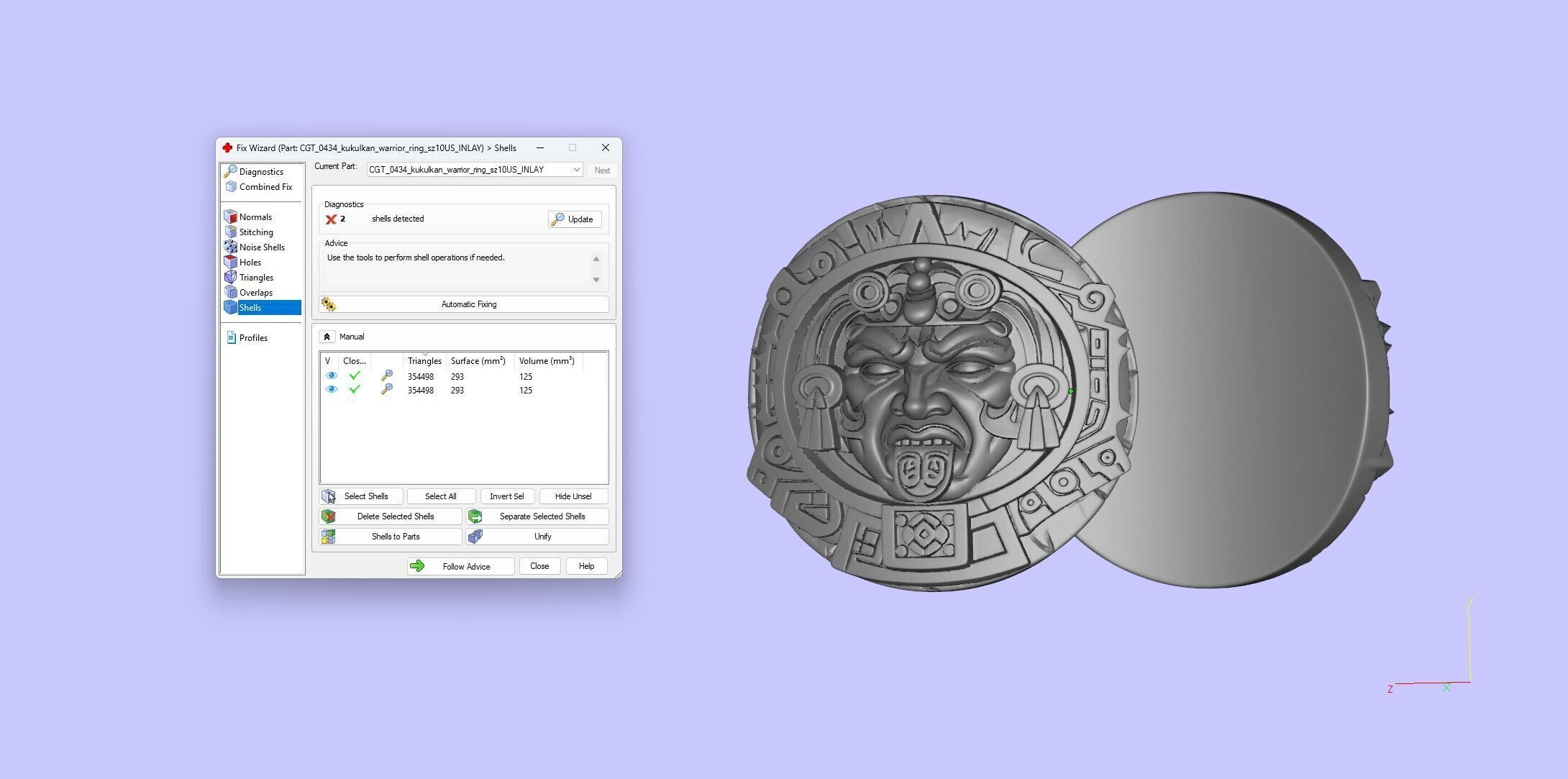 Aztec Warrior Ring Ancient Mesoamerican Kukulkan Priest 3D model 3D ...