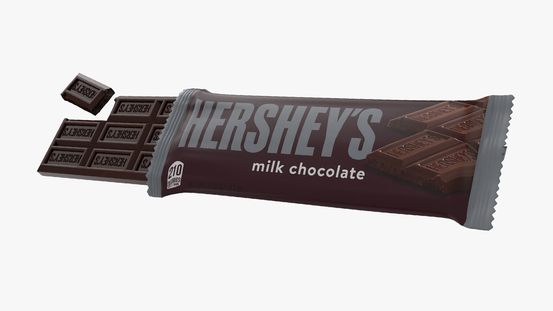 HERSHEYS Chocolate Bar with Packaging 3D model | CGTrader