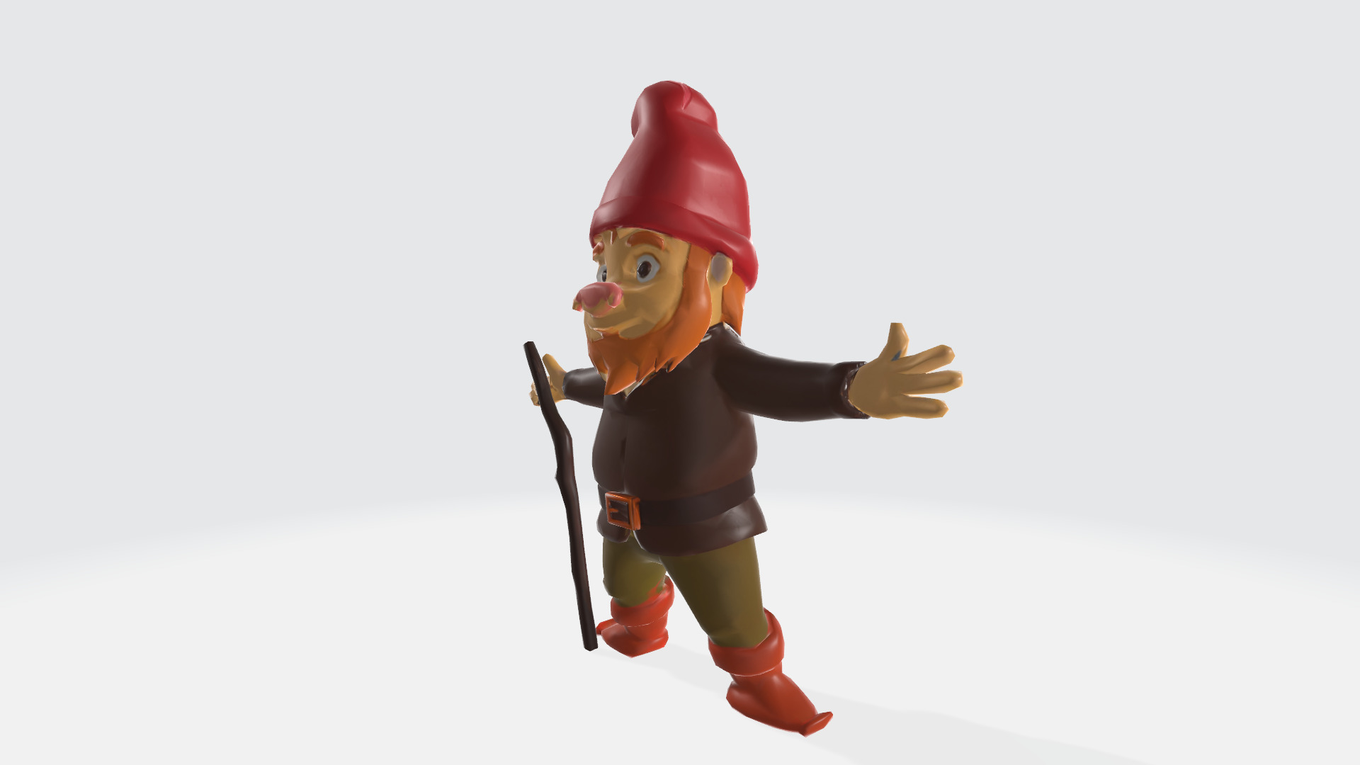 Dwarf Murphy in T Pose Ready to Rig and Animate free VR / AR / low-poly ...