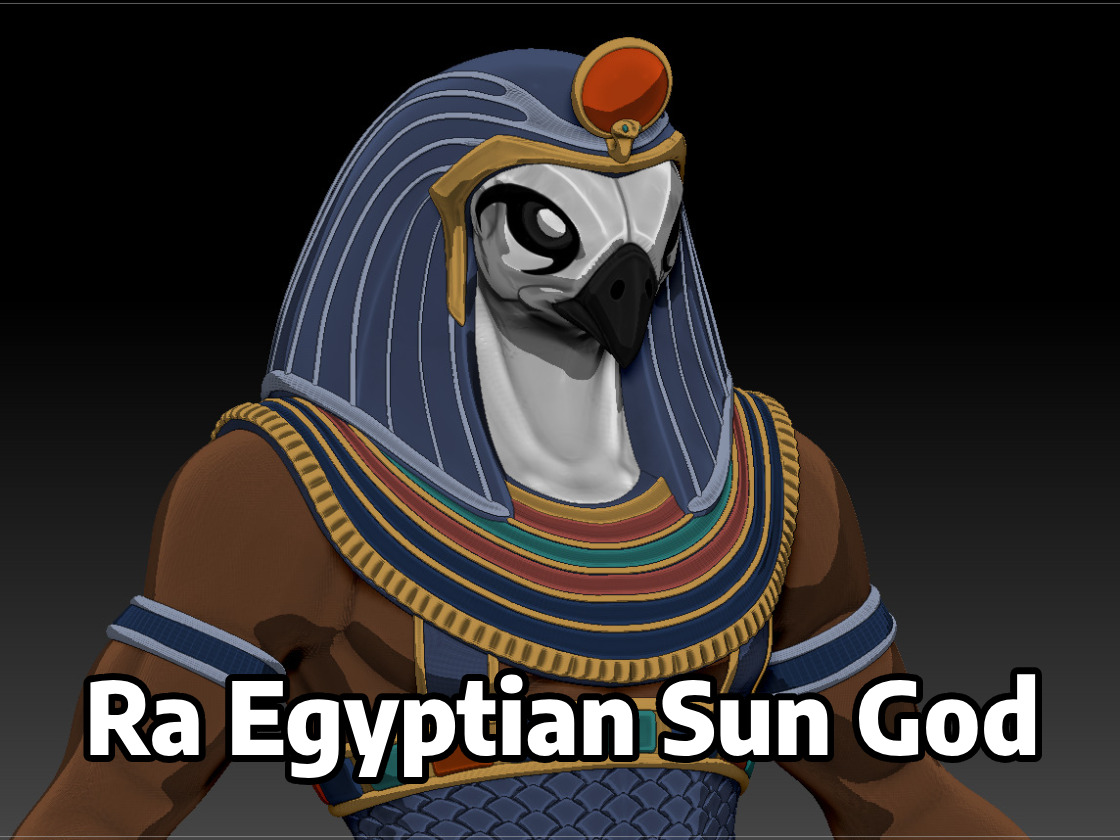 Ra Egyptian Sun God High Poly 3D model | CGTrader