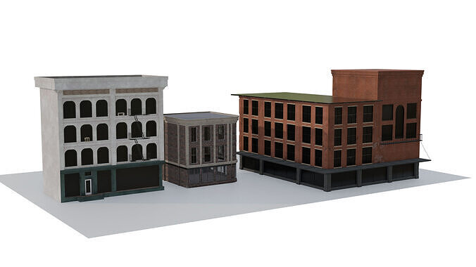 BASIC BUILDING PACK - APARTMENTS free VR / AR / low-poly 3D model ...