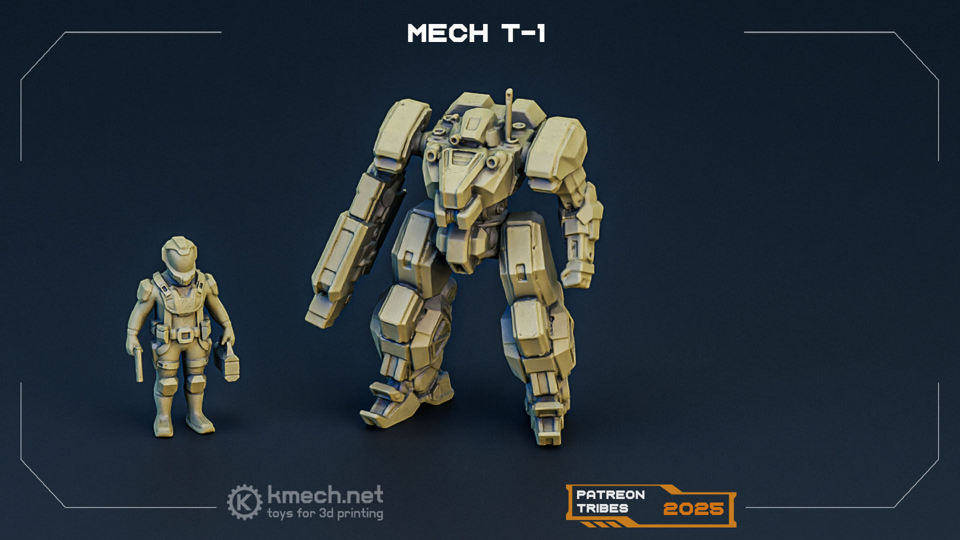 Mech T1 miniature free 3D model 3D printable | CGTrader