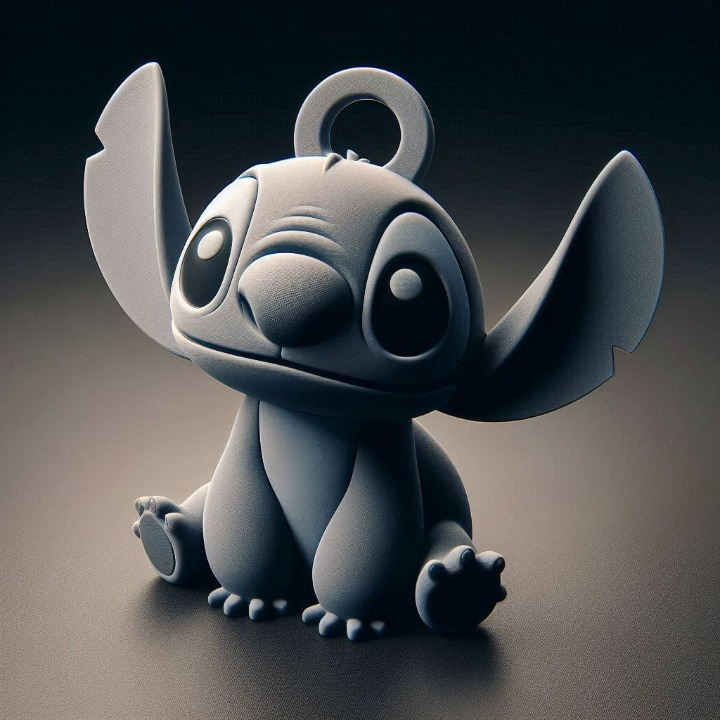 Stitch Keychain 3D model 3D printable | CGTrader