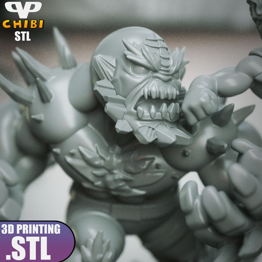 Superman vs Doomsday Chibi STL for 3D Printing ChibiSTL 3DXM 3D model ...