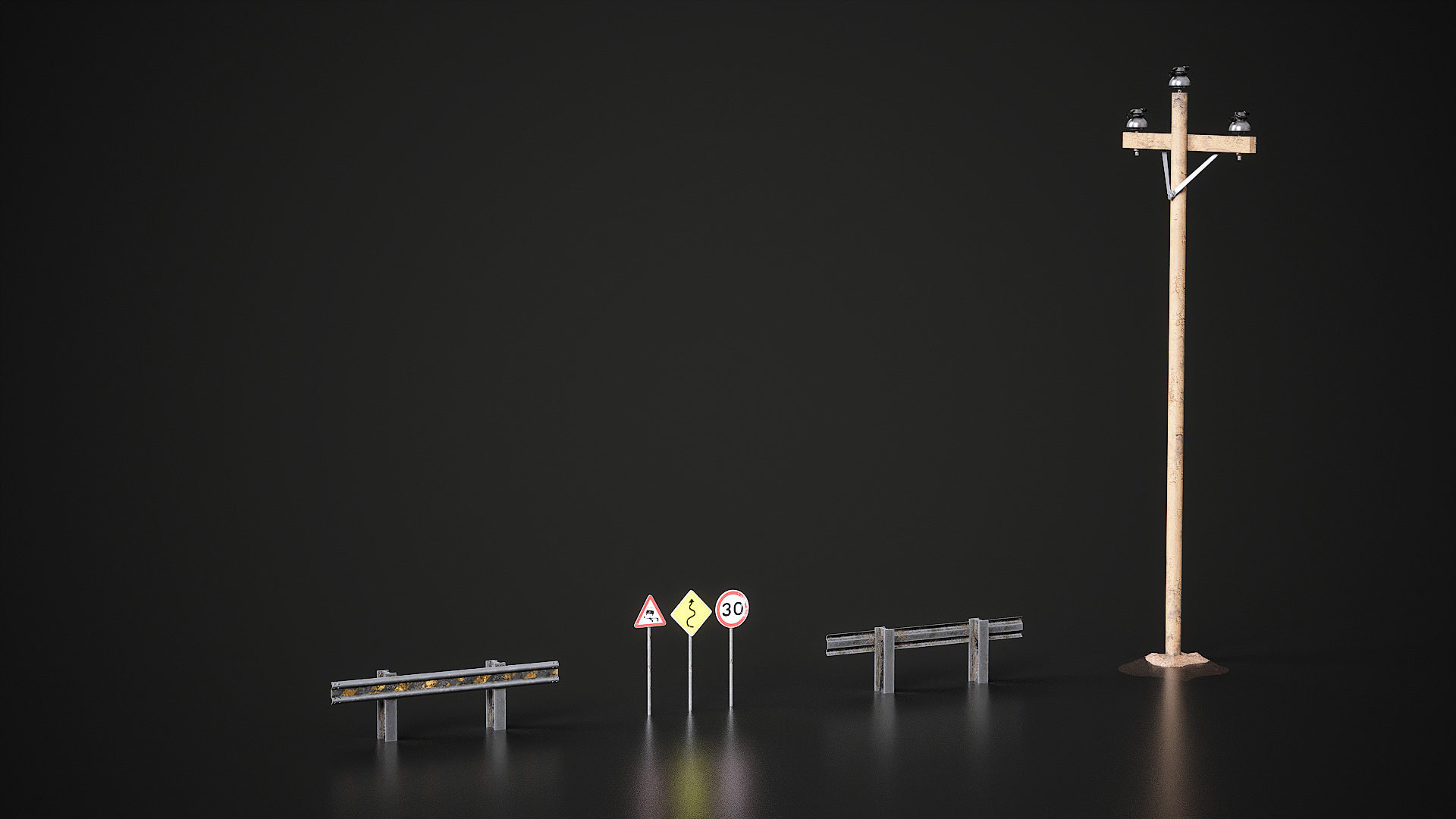 Free PBR Models For Road free VR / AR / low-poly 3D model | CGTrader