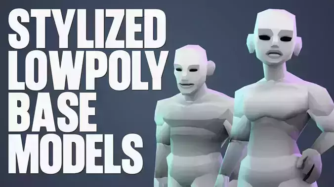 3D model Stylized Low Poly Character Pack - Male and Female - Game ...