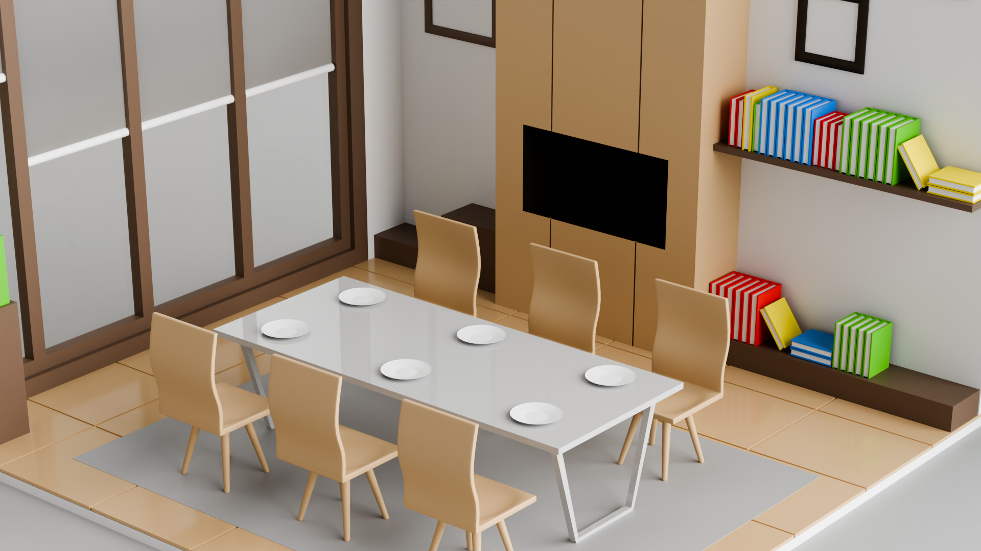 Modern Home Interior 3D Model Pack free VR / AR / low-poly 3D model ...