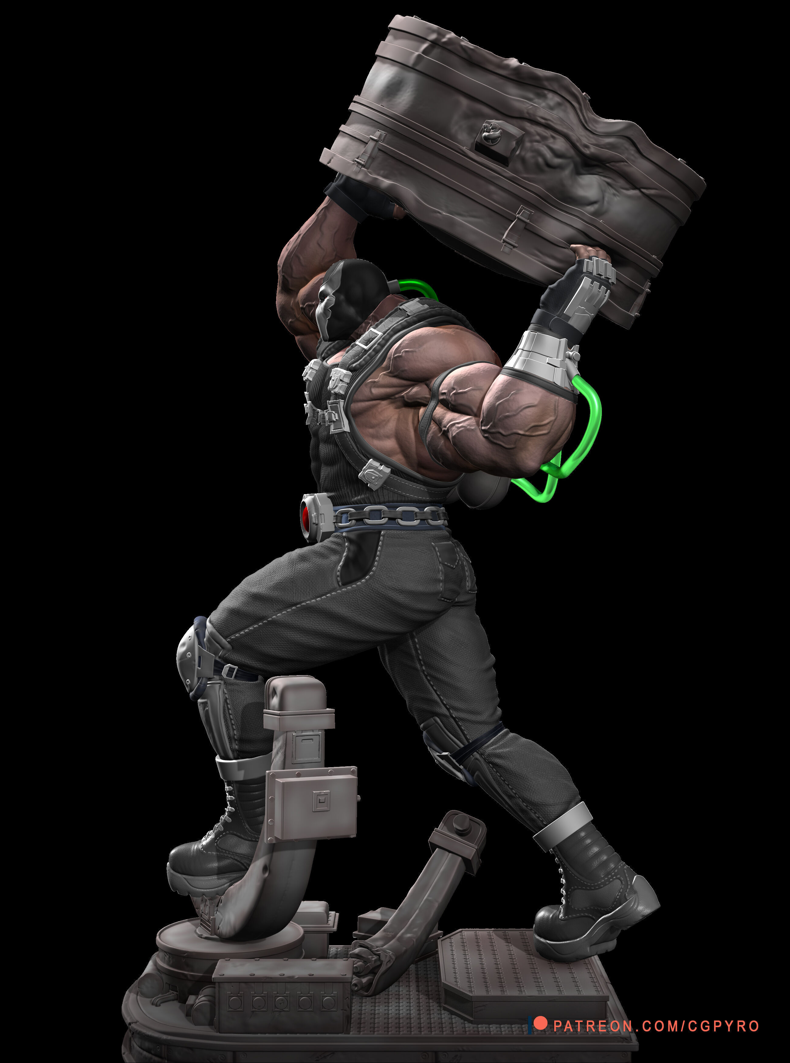 Bane Batman collectibles STL cuts keyed 1-6 3D model 3D printable ...