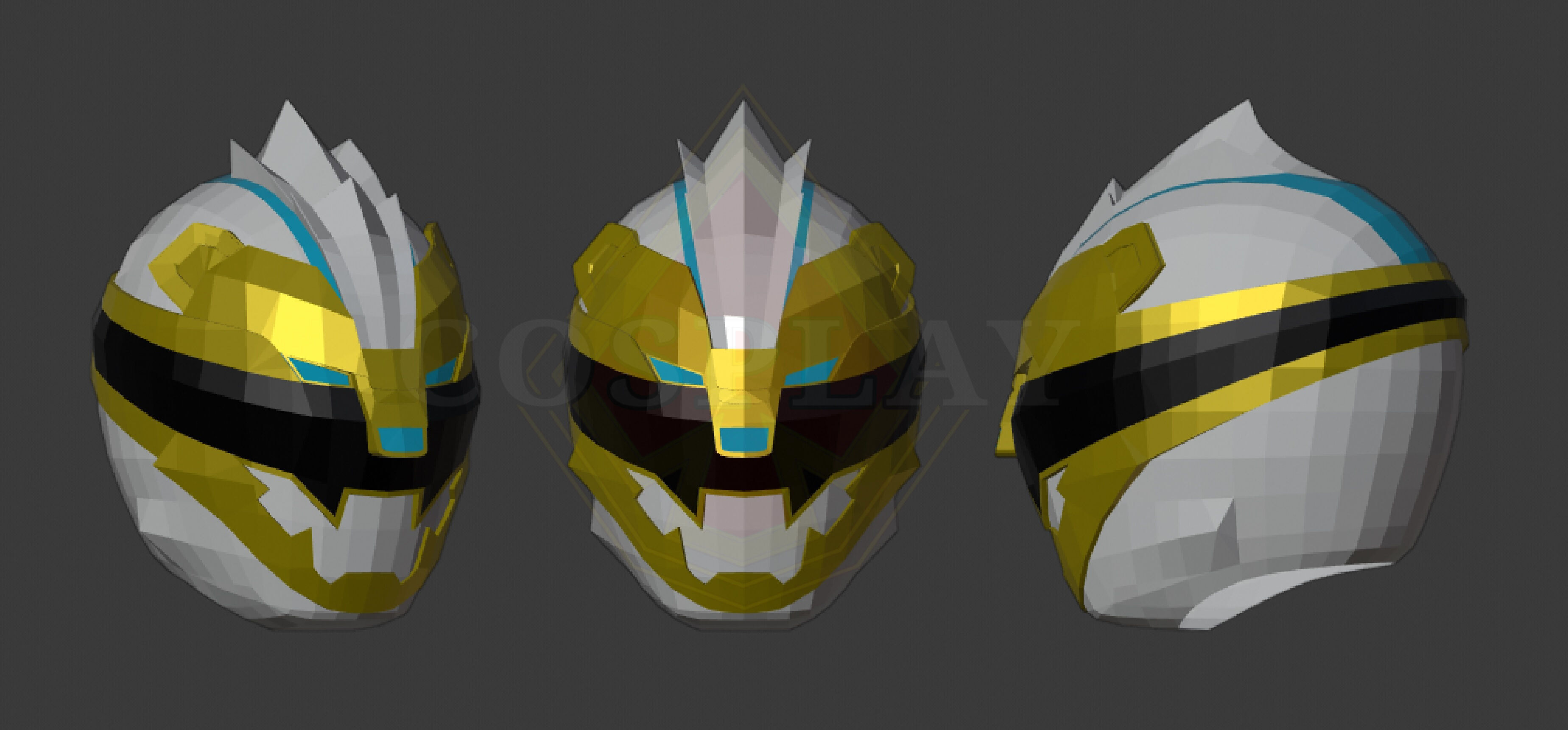 GoZyuger No 1 Gozyu Polar Helm Pepakura Foam Unfold 3D model | CGTrader