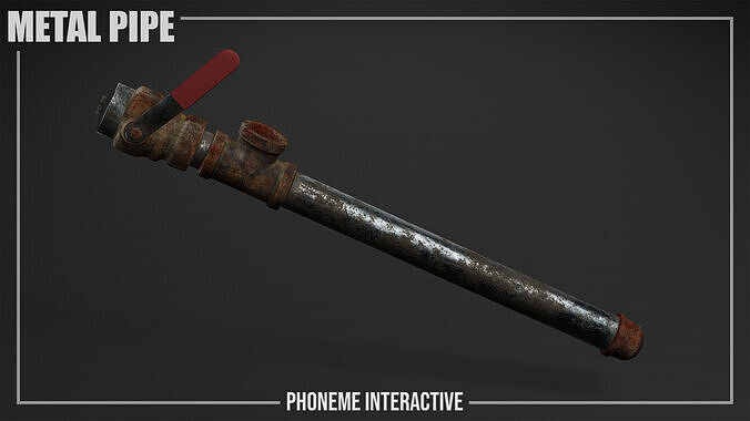 Rusty Metal Pipe - Game Ready Prop with 4K PBR Textures free VR / AR ...