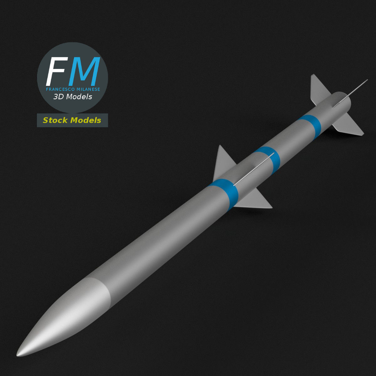 AIM-120 AMRAAM Missile 3D model | CGTrader