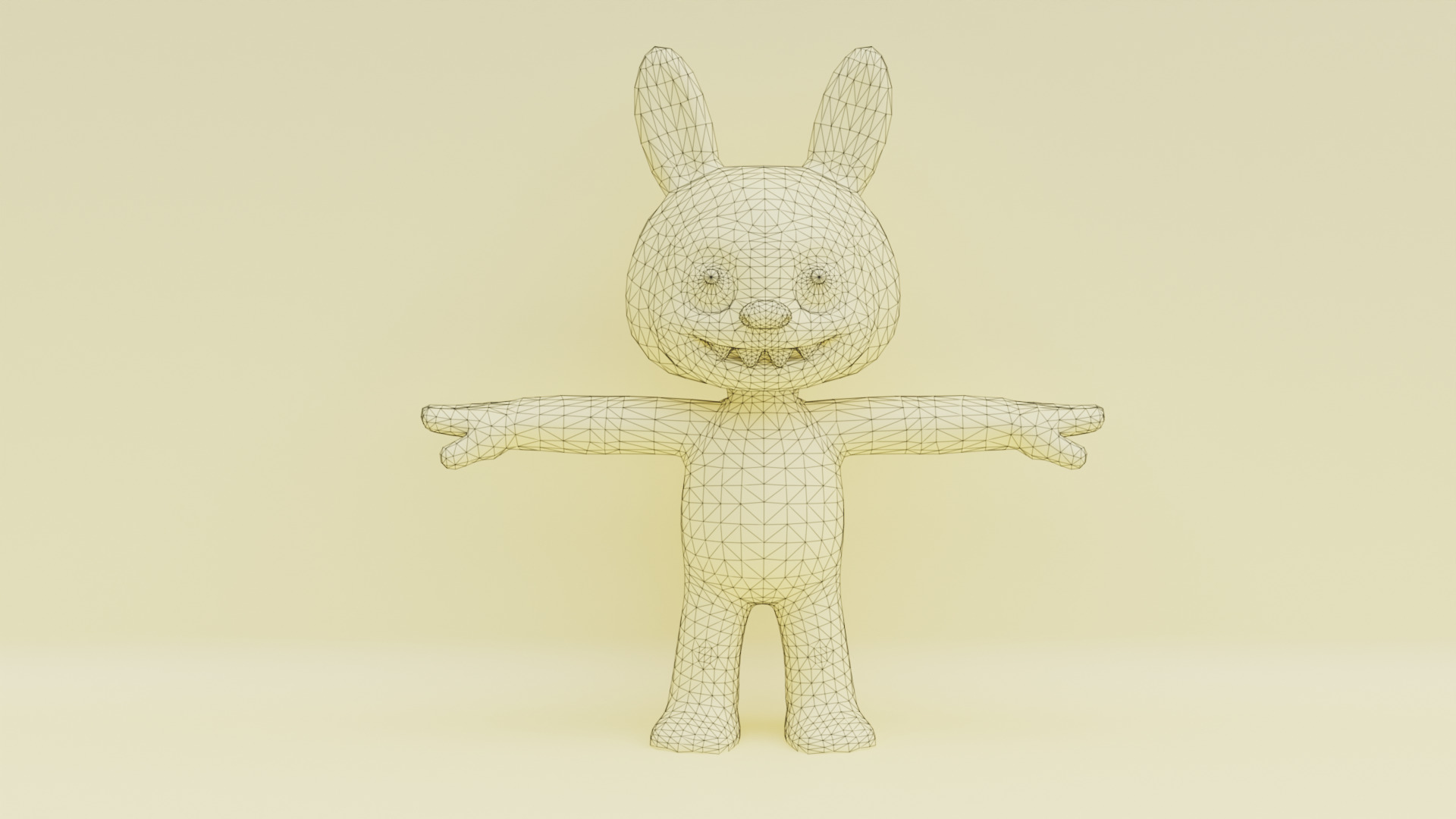 3D model Labubu T-pose Rigged Animated Plush Character VR / AR / low ...
