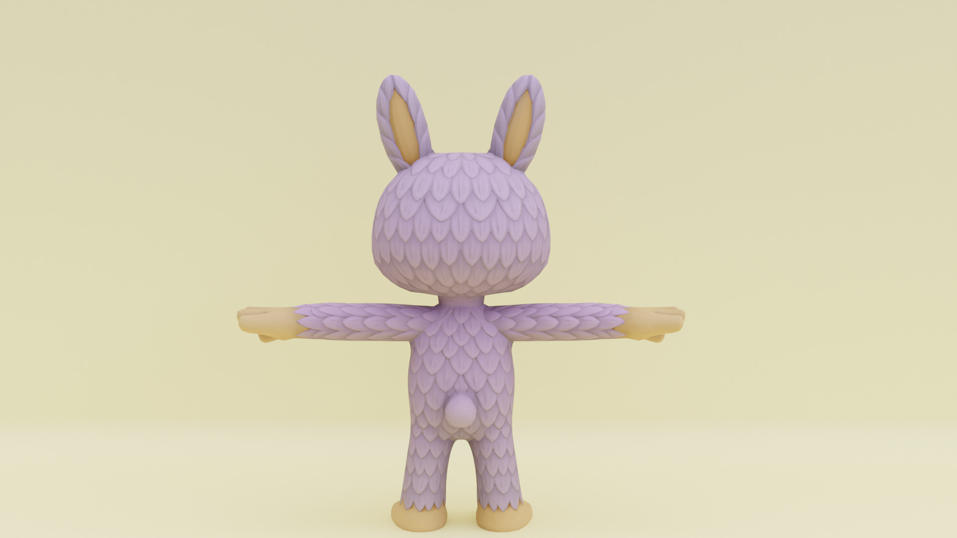 3D model Labubu T-pose Rigged Animated Plush Character VR / AR / low ...
