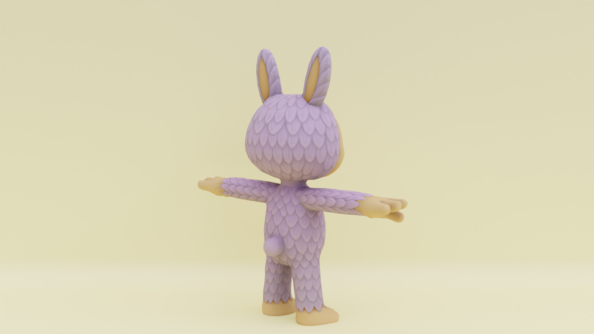 3D model Labubu T-pose Rigged Animated Plush Character VR / AR / low ...
