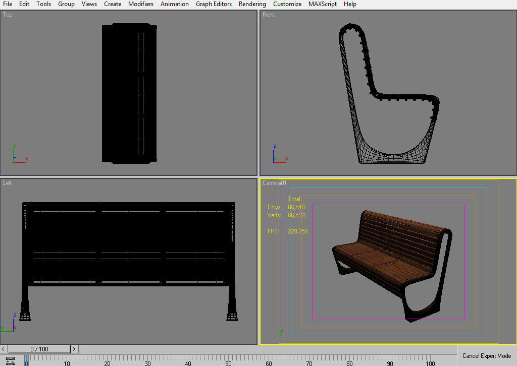 Street Chair 2 3D model | CGTrader