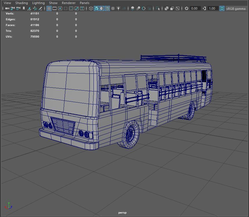 3D model Tamil Nadu State Road Transport Corporation Bus 3D Model VR / AR / low-poly | CGTrader