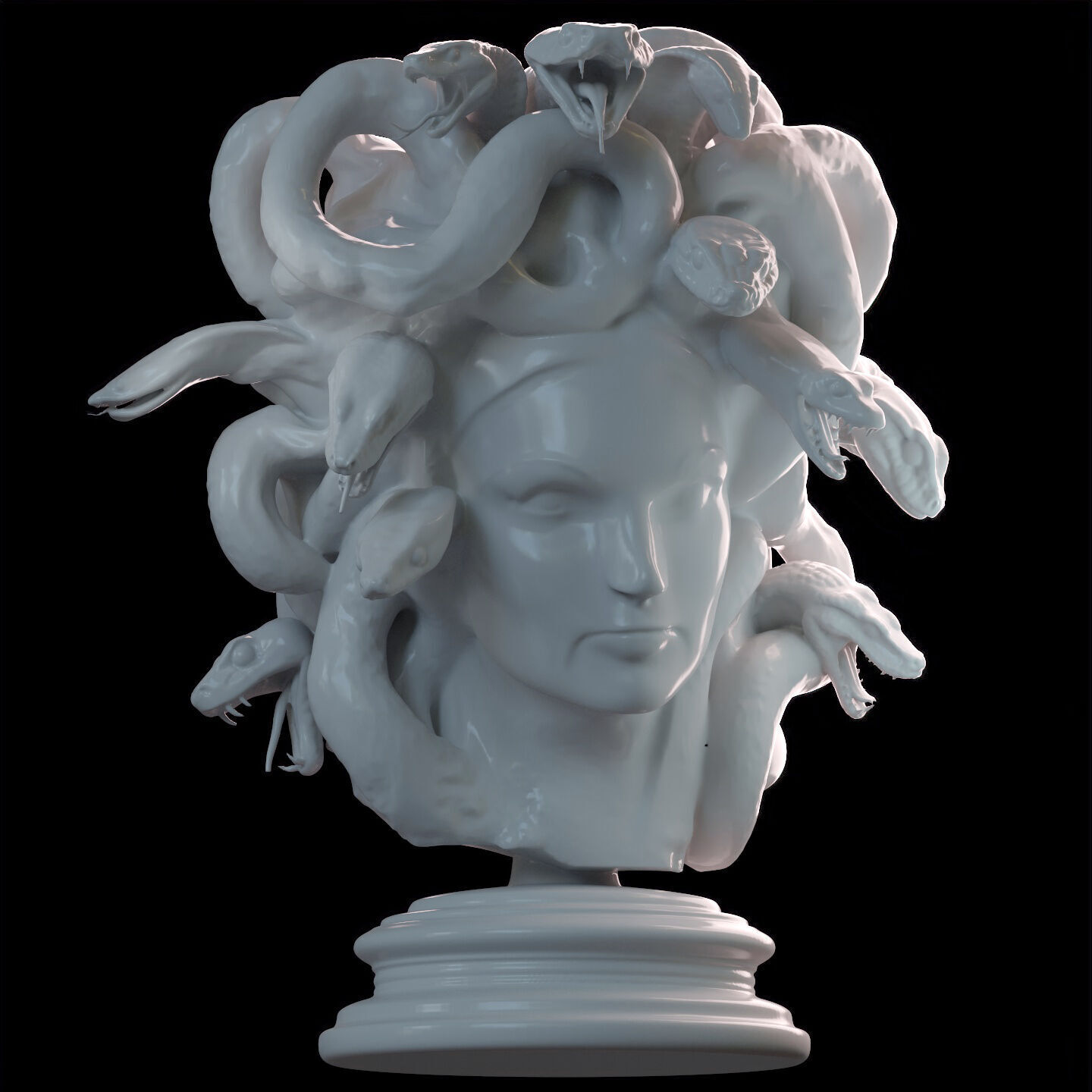 Medusa Bust Mythological Gorgon Head 3D model 3D printable | CGTrader