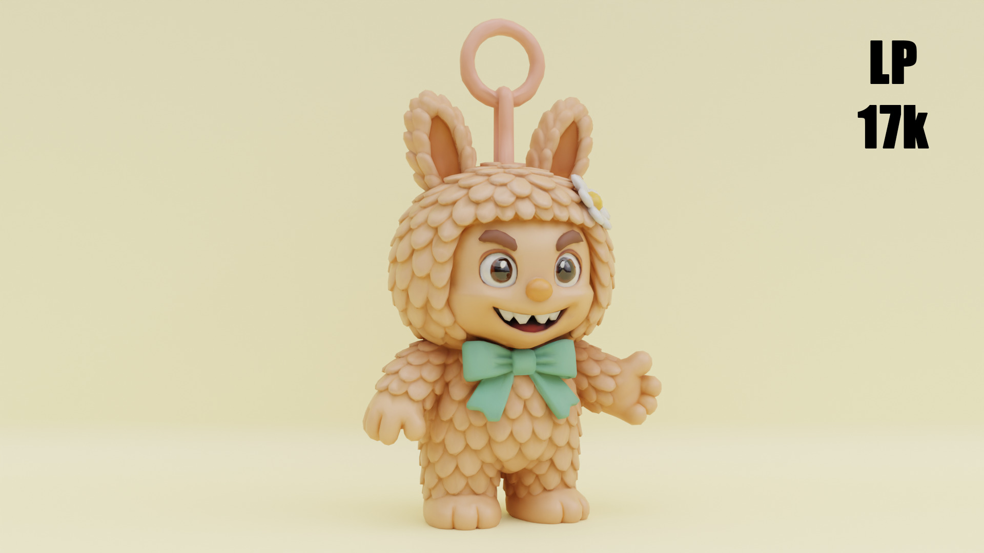 3D model Labubu Keychain Plush Character VR / AR / low-poly | CGTrader