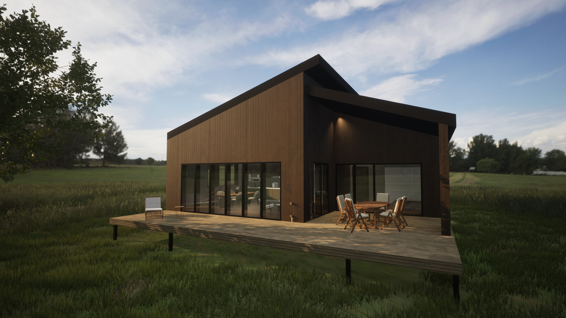 Modern House Design-Revit-Twinmotion-Render 3D model rigged | CGTrader