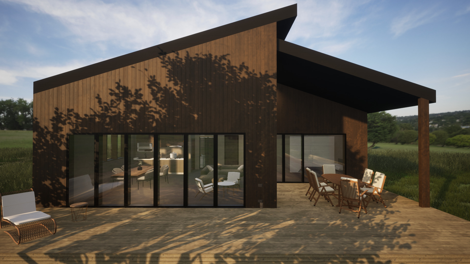 Modern House Design-Revit-Twinmotion-Render 3D model rigged | CGTrader