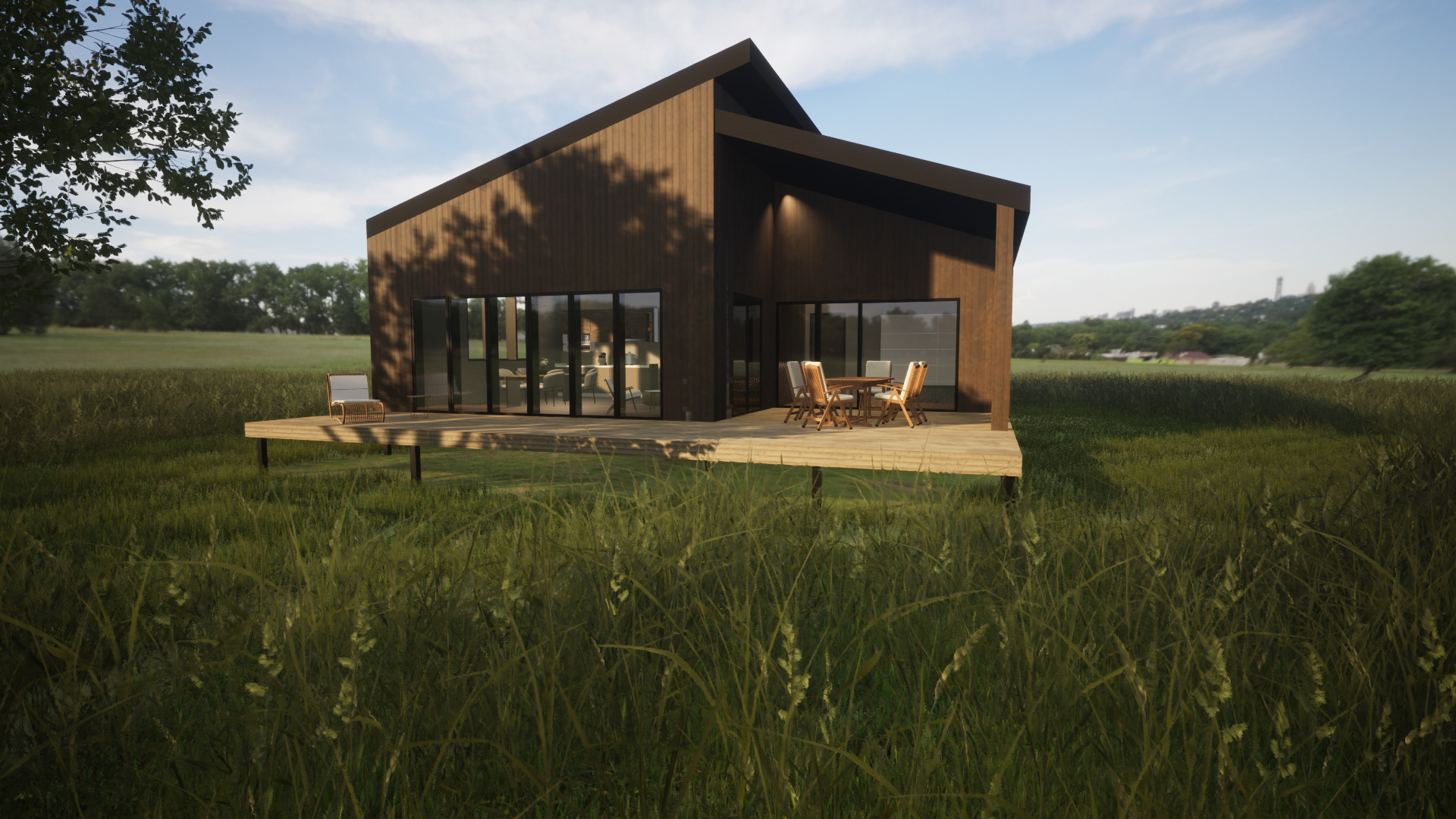 Modern House Design-Revit-Twinmotion-Render 3D model rigged | CGTrader