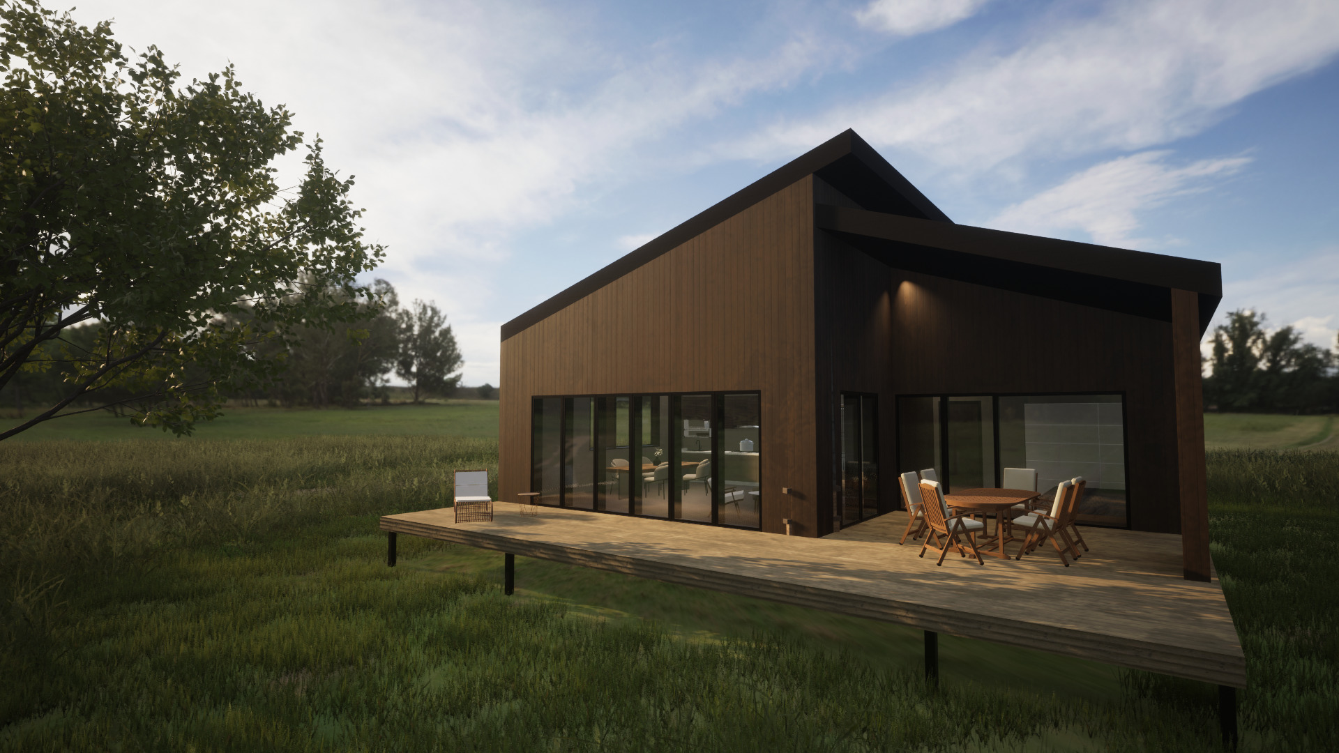 Modern House Design-Revit-Twinmotion-Render 3D model rigged | CGTrader