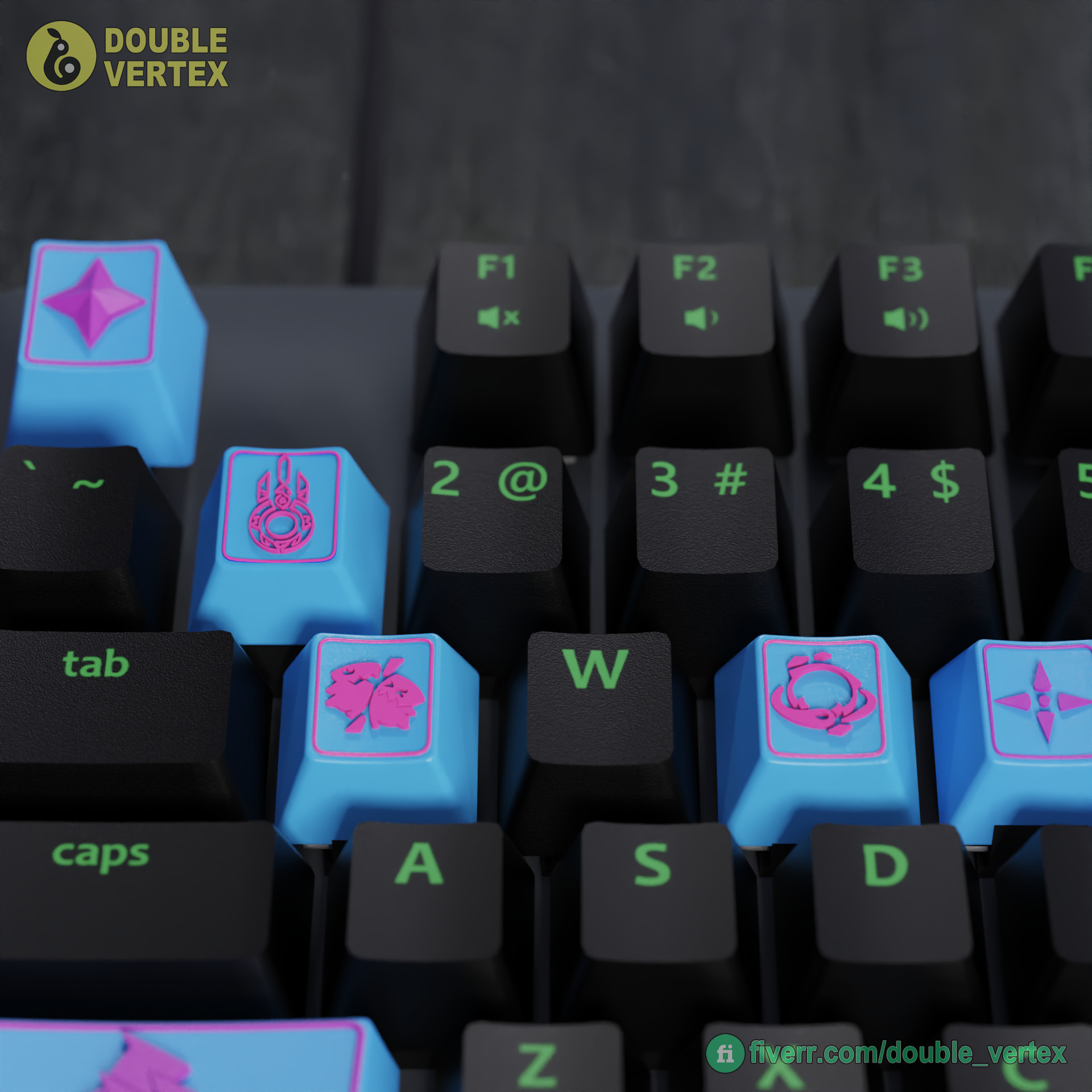 Genshin Impact Citlali Keycaps - OEM Profile 3D model 3D printable ...