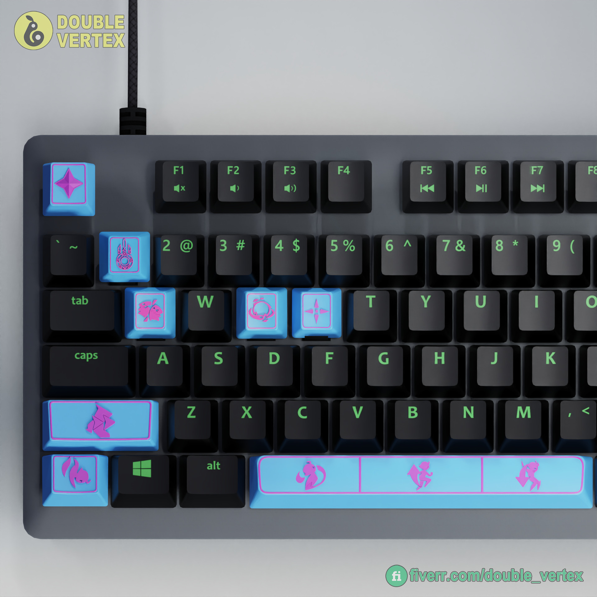 Genshin Impact Citlali Keycaps - OEM Profile 3D model 3D printable ...