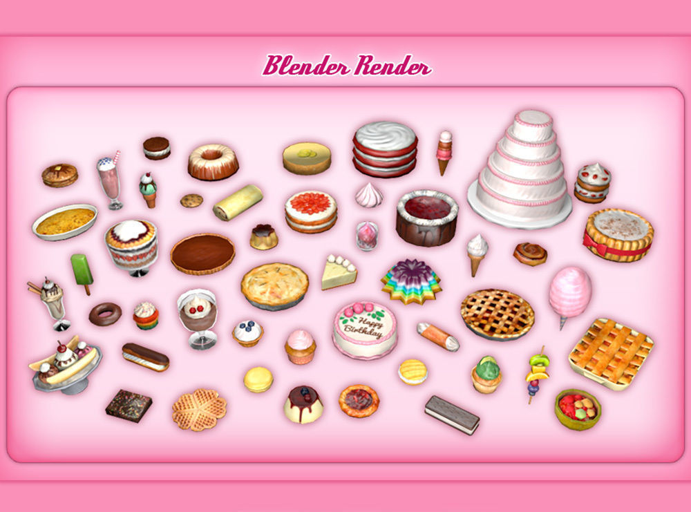3D model Dessert Heaven Pack VR / AR / low-poly | CGTrader
