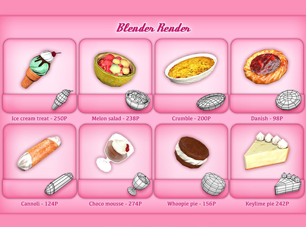 3D model Dessert Heaven Pack VR / AR / low-poly | CGTrader