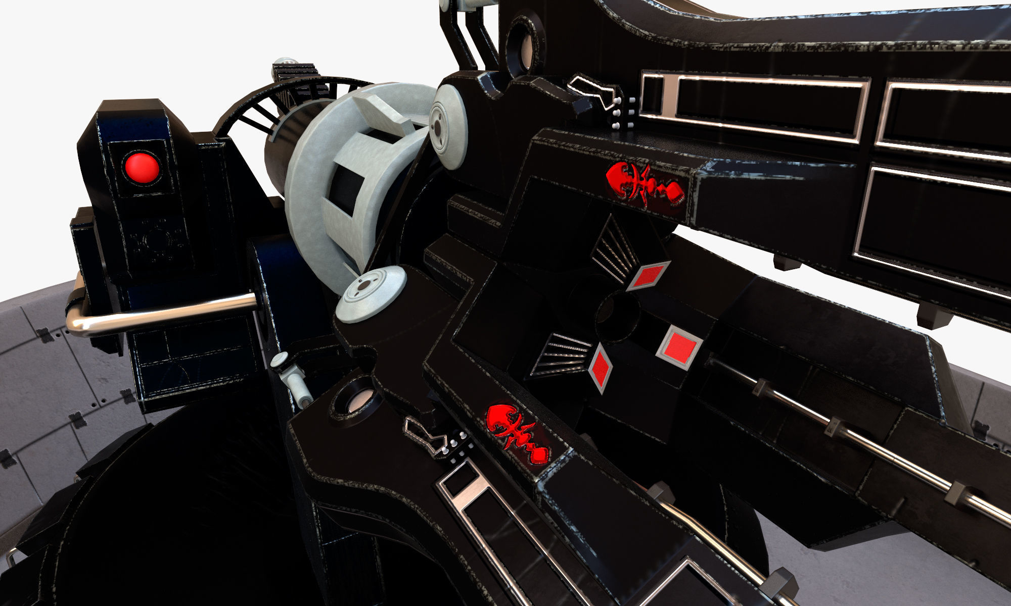 3D model Turret rocket launcher VR / AR / low-poly | CGTrader