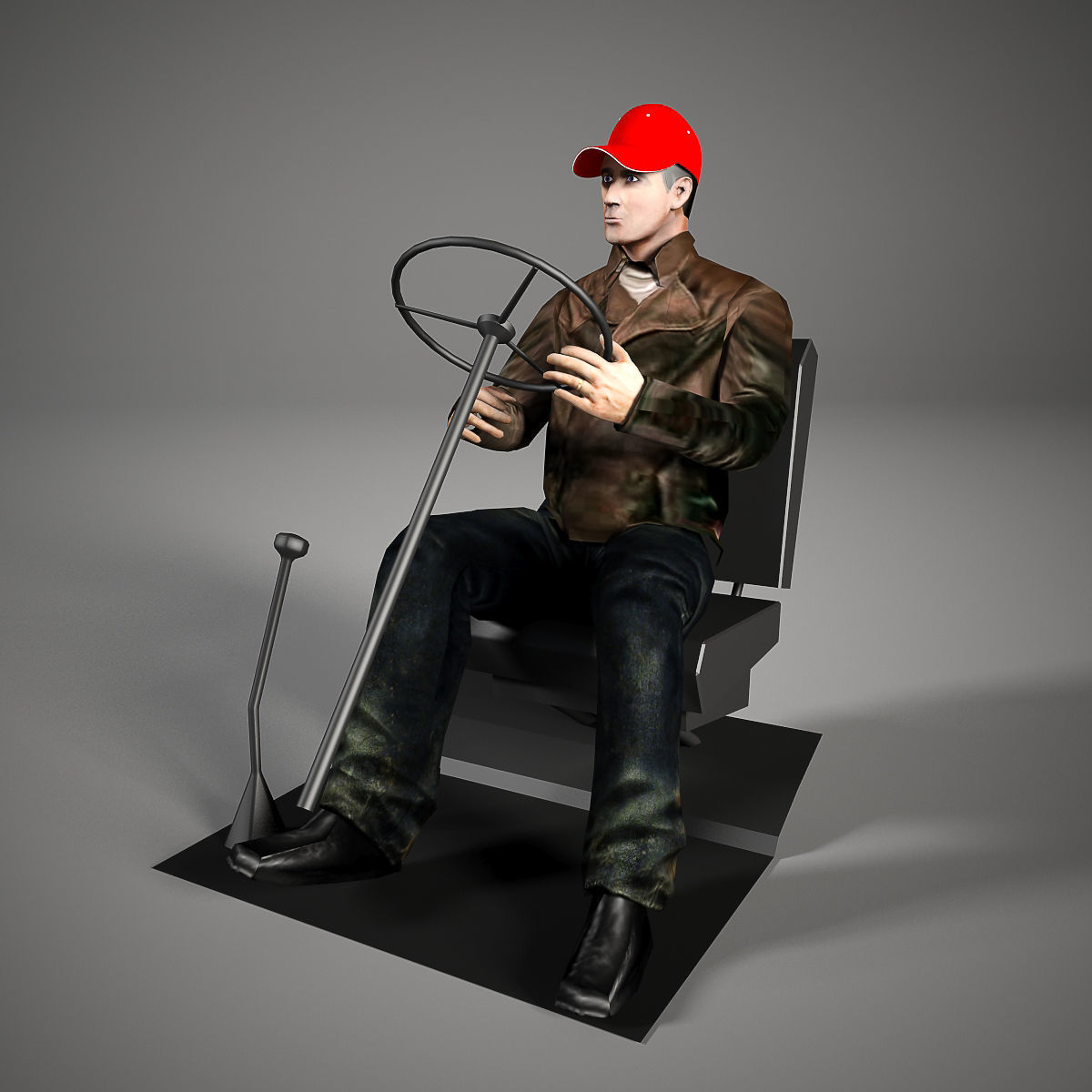 3D model 3D Driver man VR / AR / low-poly | CGTrader