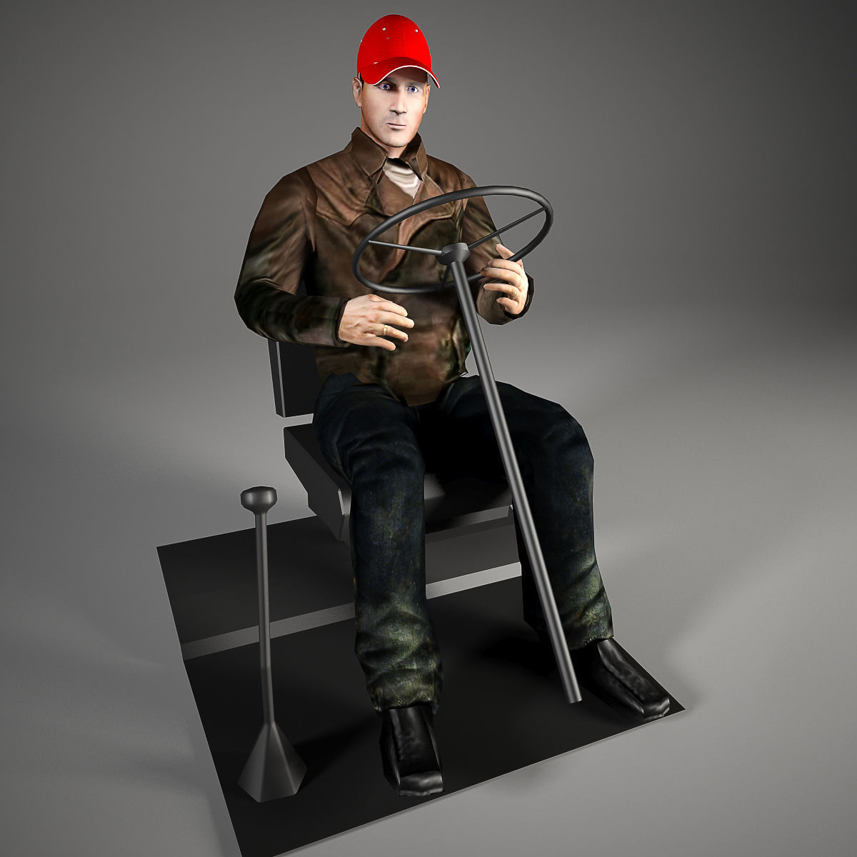 3D model 3D Driver man VR / AR / low-poly | CGTrader